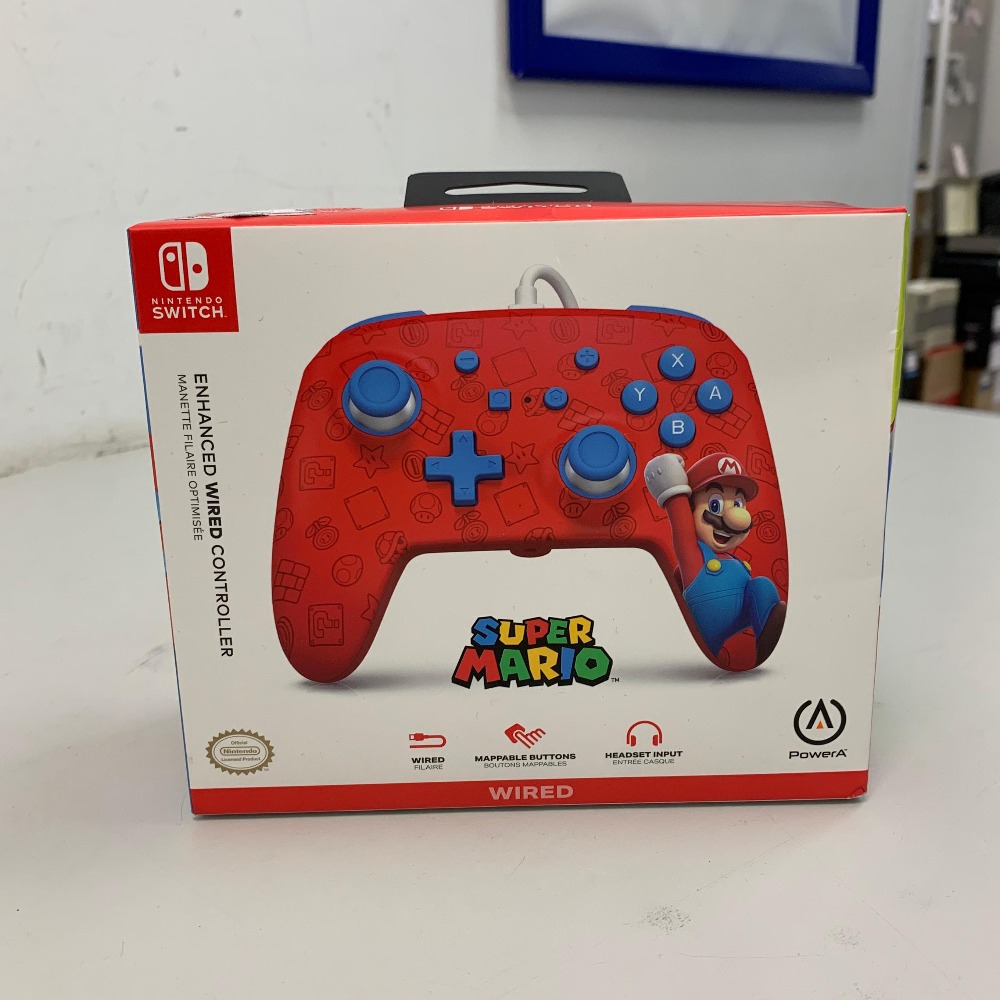 Pre-owned Super Mario Woo-hoo! Nintendo Switch Red Enhanced Wired ...